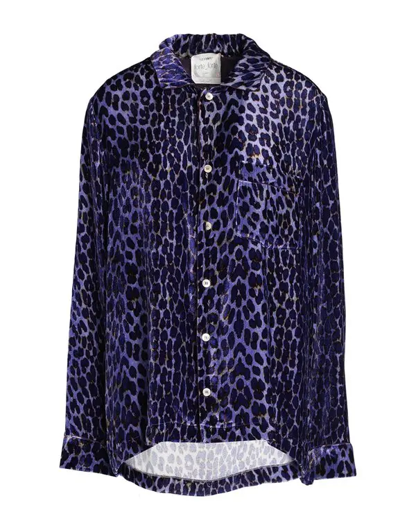 FORTE_FORTE Leopard Print Velvet Shirt - Purple