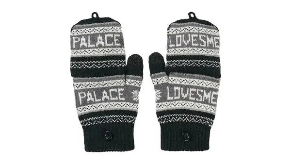 PALACE Loves Me Knitted Gloves - Black