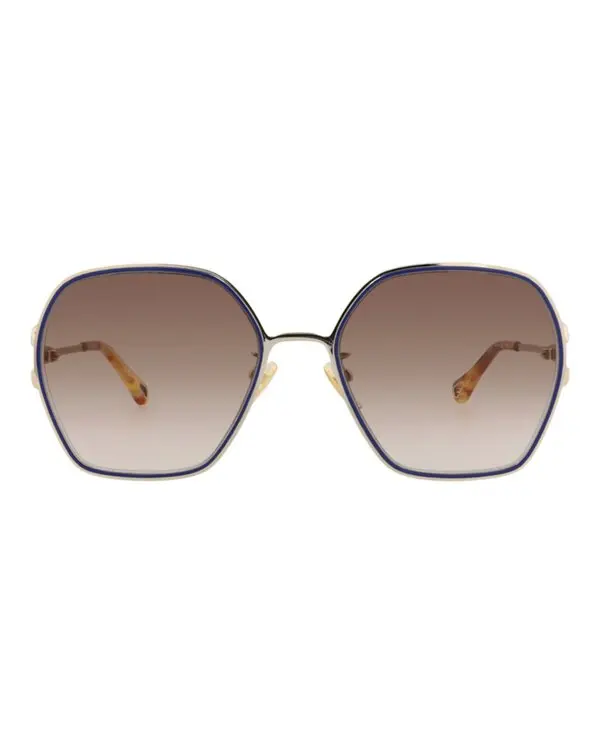 Chloé Round-frame Metal Sunglasses - Gold Gold Brown (ch0146s/30013640/003)