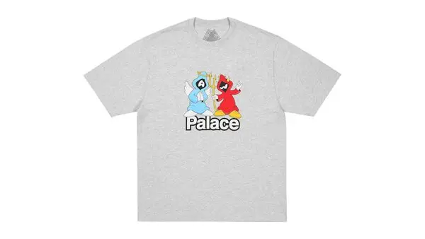 PALACE Right And Wrong T-shirt - Grey Marl