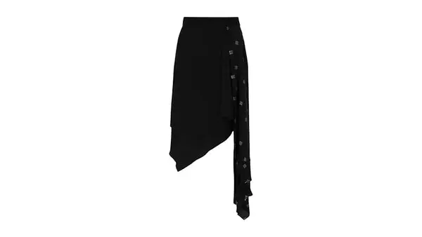 Givenchy 4g Asymmetrical Skirt - Black Silver