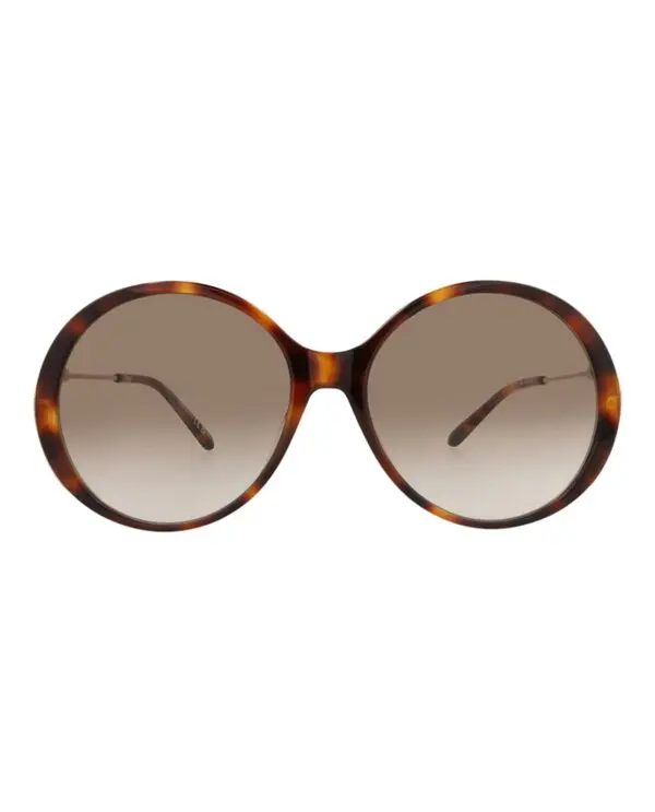 Chloé Round Frame Recycled Acetate Sunglasses - Havana Gold Brown (ch0171s/30014094/002)
