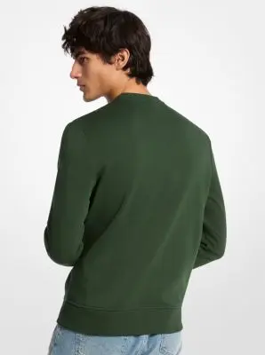 Michael Kors Cotton Blend Sweater With Logo - Green