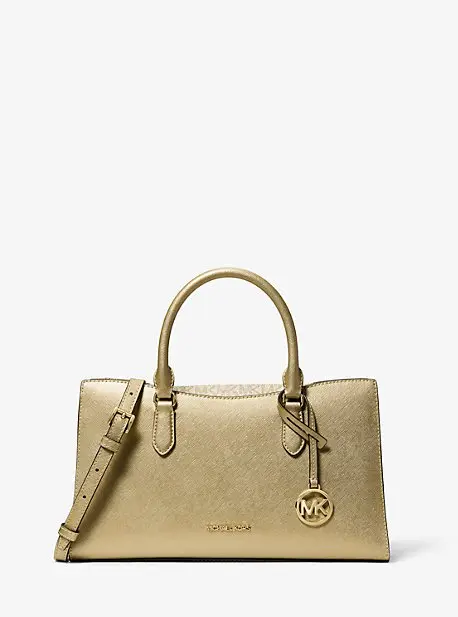 Michael Kors Arden Top-zip Satchel - Gold