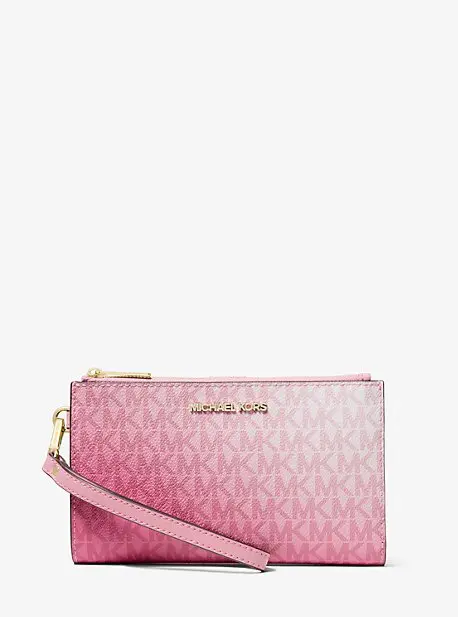 Michael Kors Jet Set Large Ombré Signature Logo Wristlet - Pink