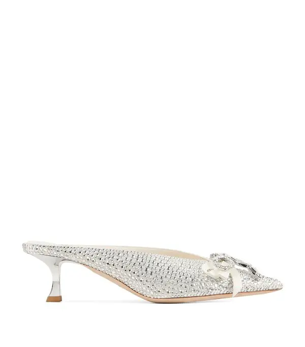 JIMMY CHOO Auria 50 Embellished Mules