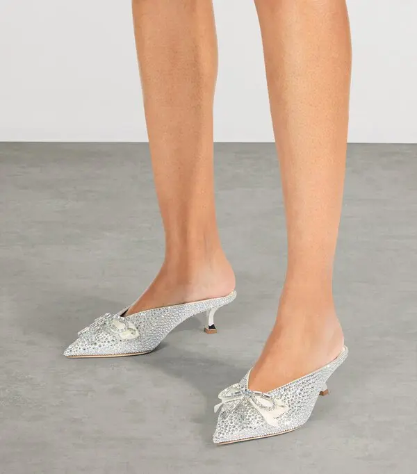 JIMMY CHOO Auria 50 Embellished Mules