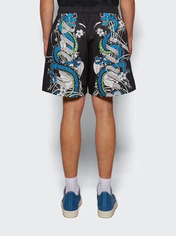 Amiri Dragon Print Shorts - Black