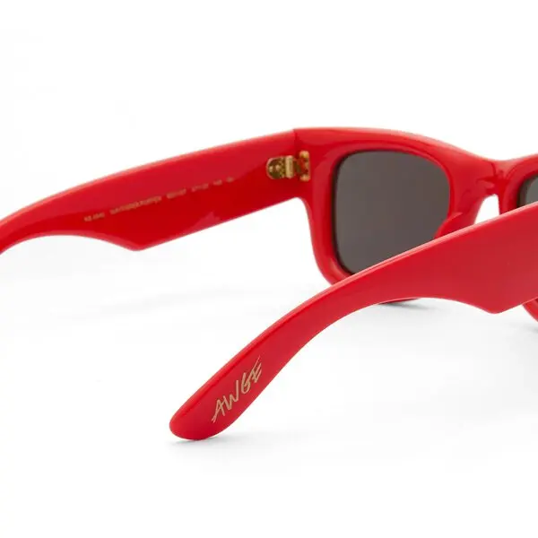Ray-ban X A$ap Rocky Wayfarer Puffer Sunglasses - Red/dark Grey