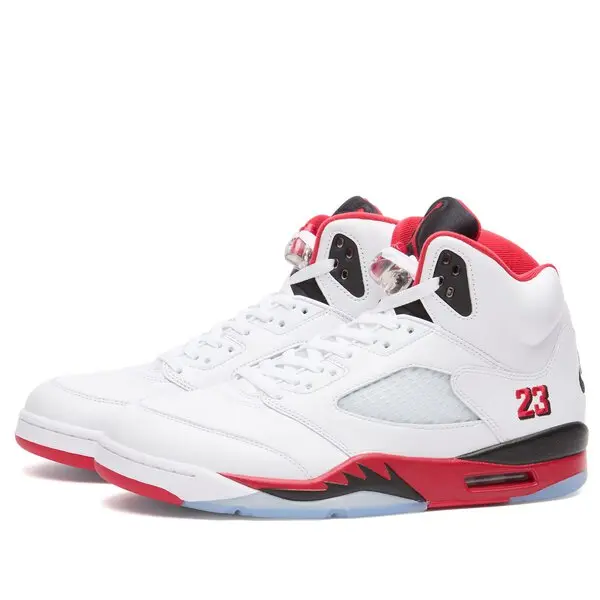 JORDAN 5 Retro Og Sneaker - White/red/black
