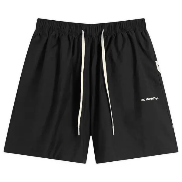 MKI MIYUKI ZOKU Washed Ink Flower Shorts