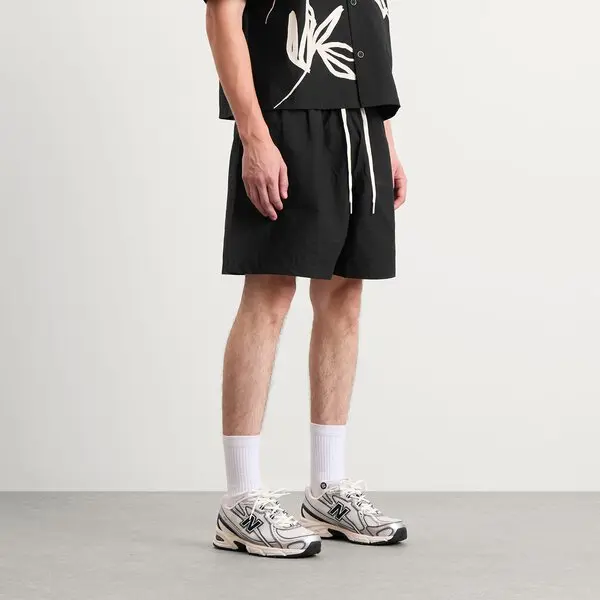 MKI MIYUKI ZOKU Washed Ink Flower Shorts