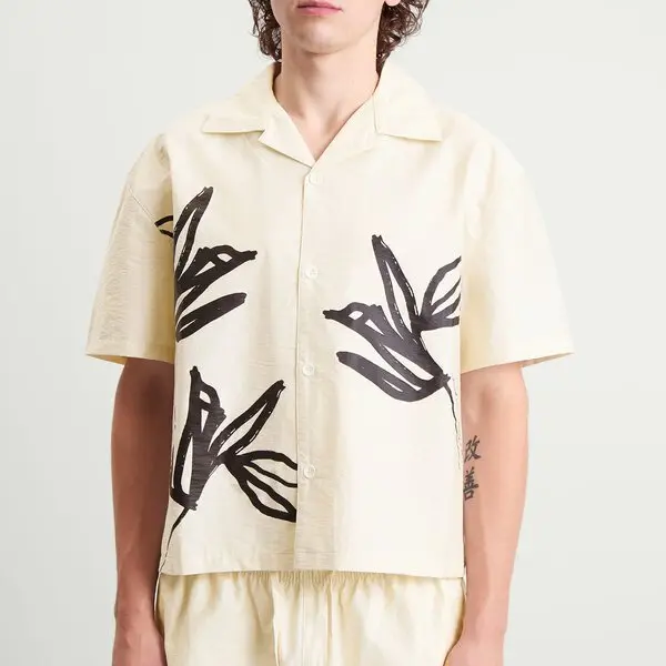 MKI MIYUKI ZOKU Washed Ink Flower Vacation Shirt Presented By