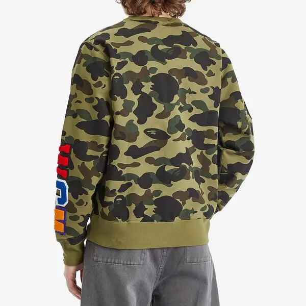 A BATHING APE 1st Camo Shark Crew Neck Sweatshirt