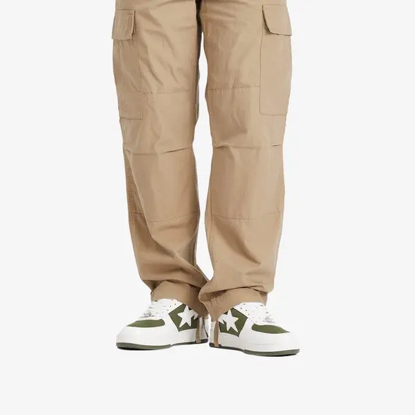 A BATHING APE Negative Sta Sneakers - White/olive