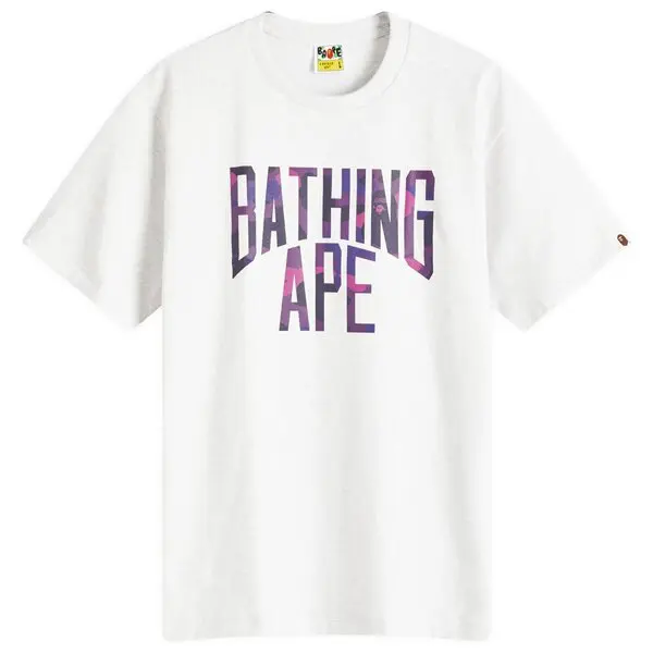 A BATHING APE Colour Camo Bathing Ape T-shirt - Grey