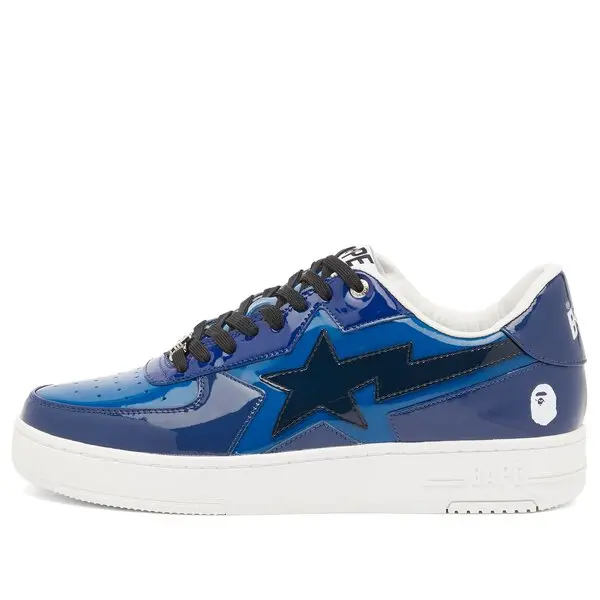 A BATHING APE Patent Sta Icon Sneakers - Navy