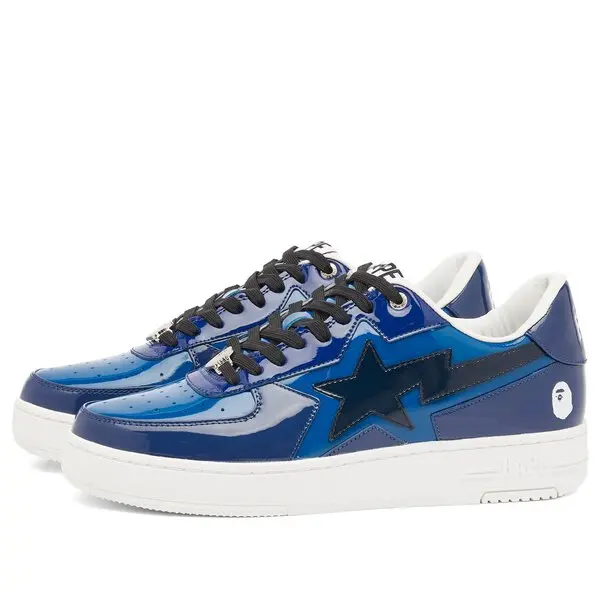 A BATHING APE Patent Sta Icon Sneakers - Navy