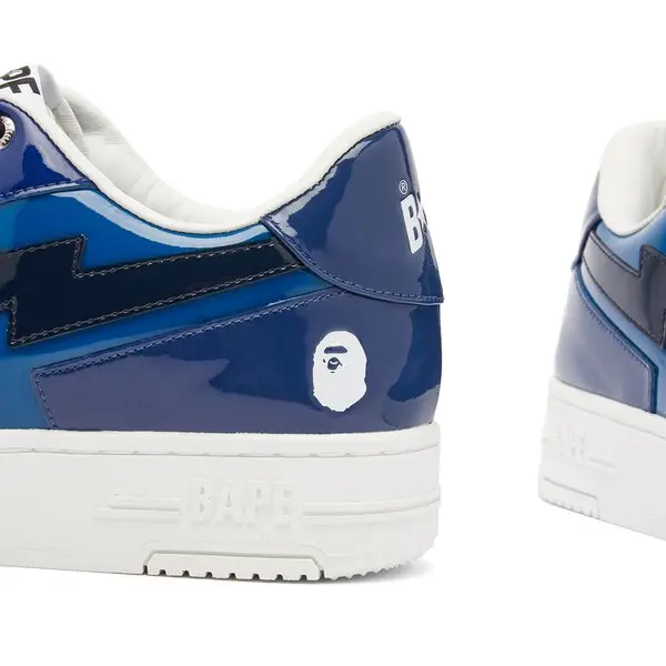 A BATHING APE Patent Sta Icon Sneakers - Navy