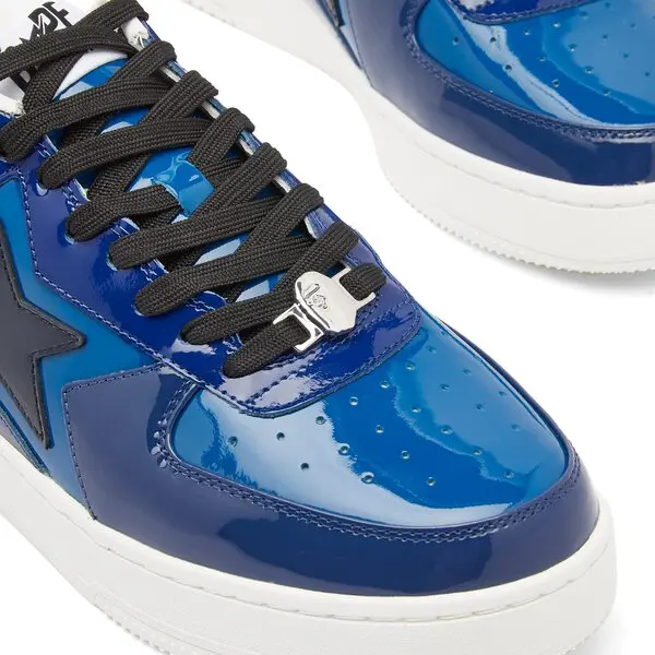 A BATHING APE Patent Sta Icon Sneakers - Navy