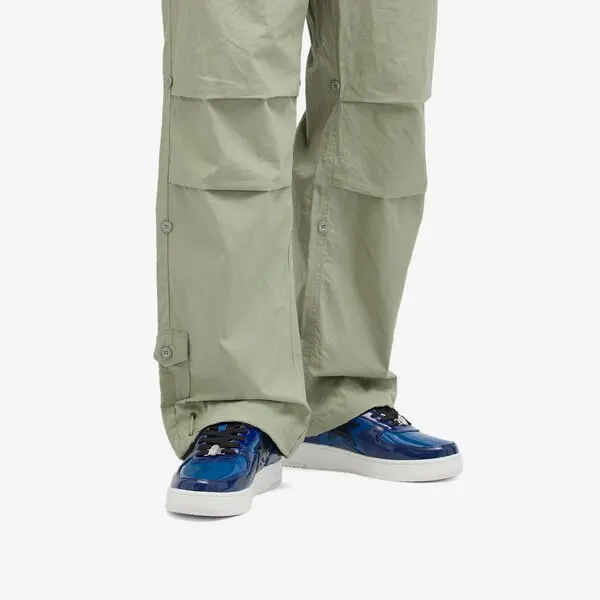 A BATHING APE Patent Sta Icon Sneakers - Navy