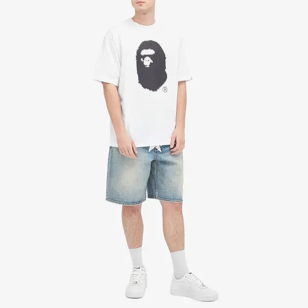 A BATHING APE Pixel Ape Head T-shirt