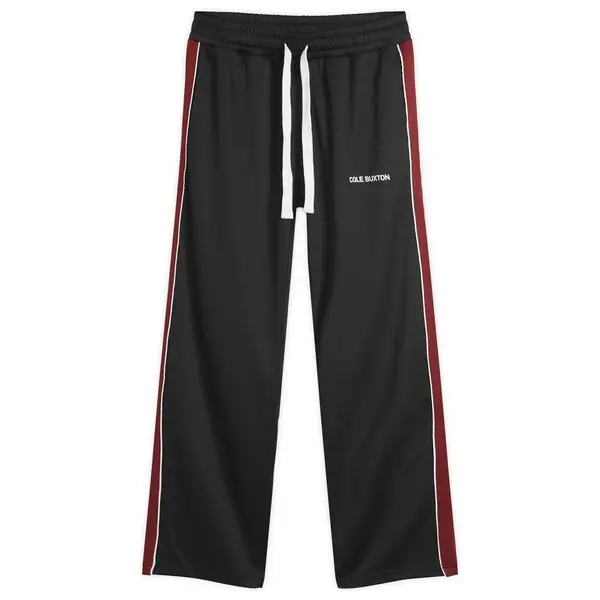 COLE BUXTON Contrast Tape Track Pant - Black/red