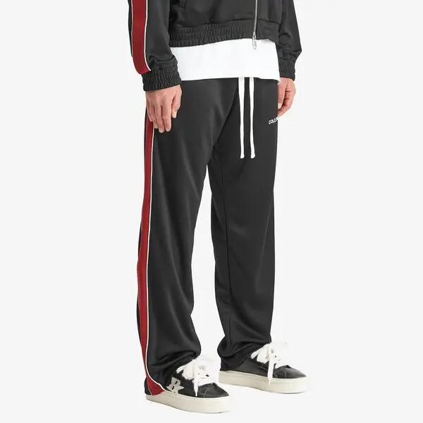 COLE BUXTON Contrast Tape Track Pant - Black/red