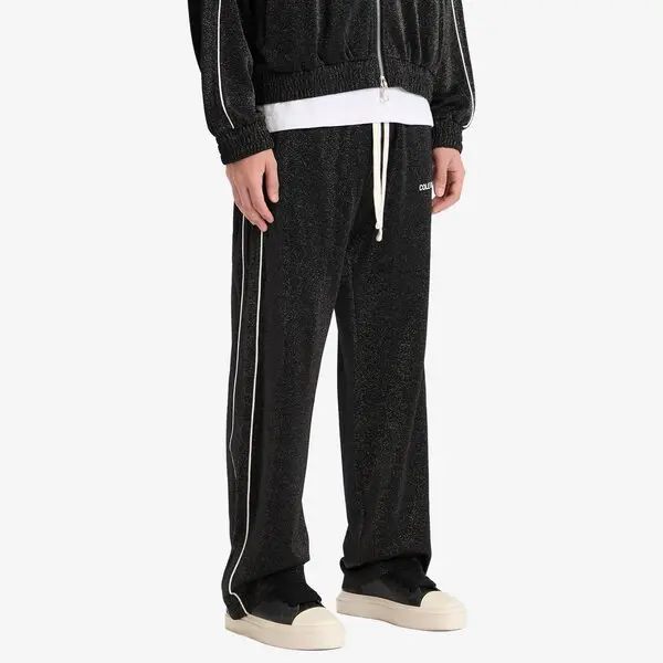 COLE BUXTON Glitter Piped Track Pant - Black
