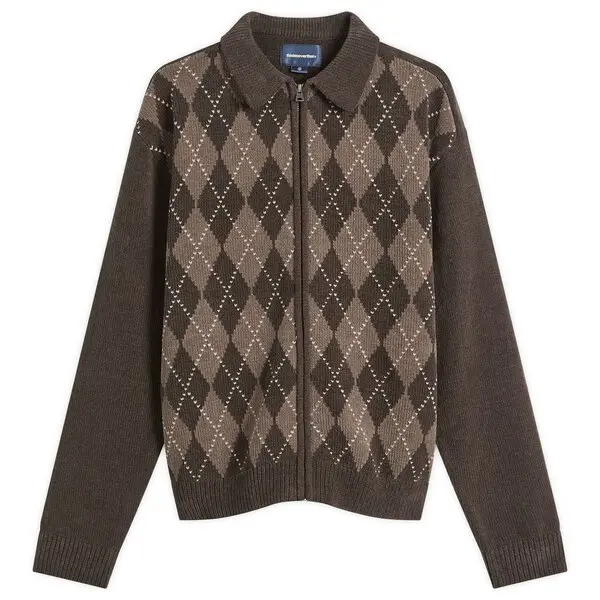 THISISNEVERTHAT Argyle Zip Knit Cardigan