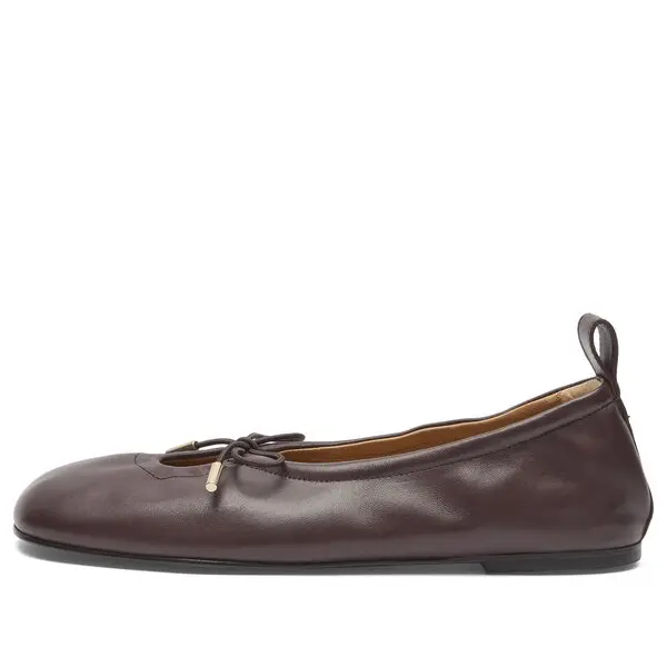 ALOHAS Rosalind Leather Ballet Pumps - Brown