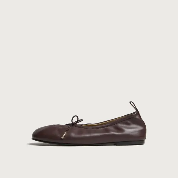 ALOHAS Rosalind Leather Ballet Pumps - Brown