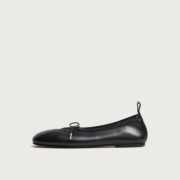 ALOHAS Rosalind Leather Ballet Pumps - Black