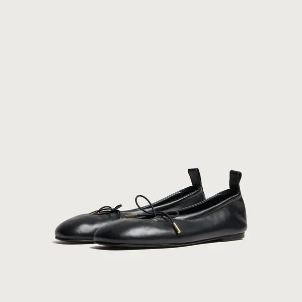 ALOHAS Rosalind Leather Ballet Pumps - Black