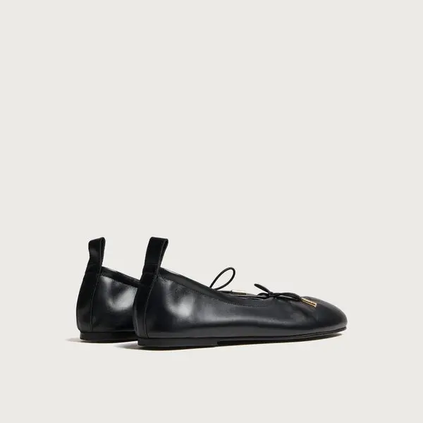 ALOHAS Rosalind Leather Ballet Pumps - Black