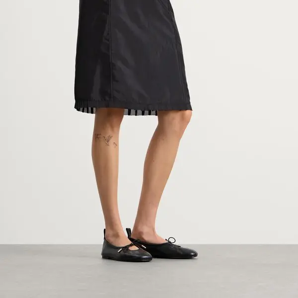 ALOHAS Rosalind Leather Ballet Pumps - Black