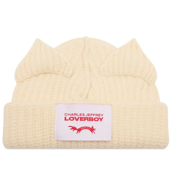 CHARLES JEFFREY Chunky Ears Beanie - Ecru
