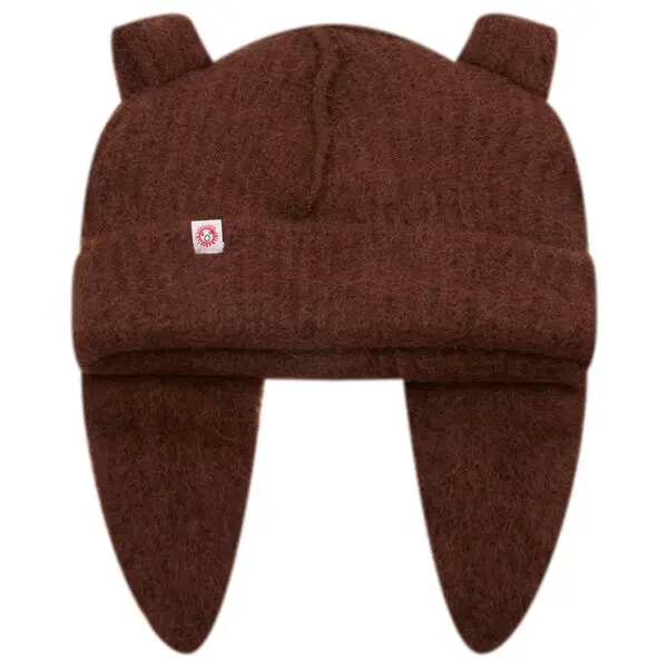 CHARLES JEFFREY Alpaca Chunky Rabbit Beanie - Brown