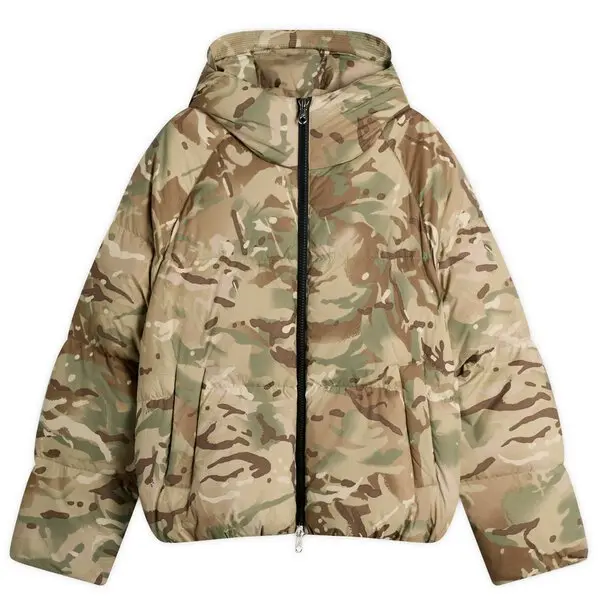 COLE BUXTON Camo Hooded Down Jacket