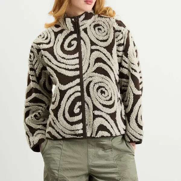 Obey Swirls Jacquard Zip Jacket