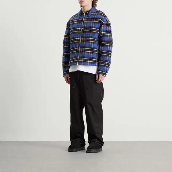 COLE BUXTON Flannel Overshirt - Blue/black