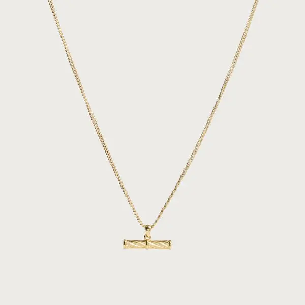 SERGE DENIMES Helix T-bar Necklace - Gold