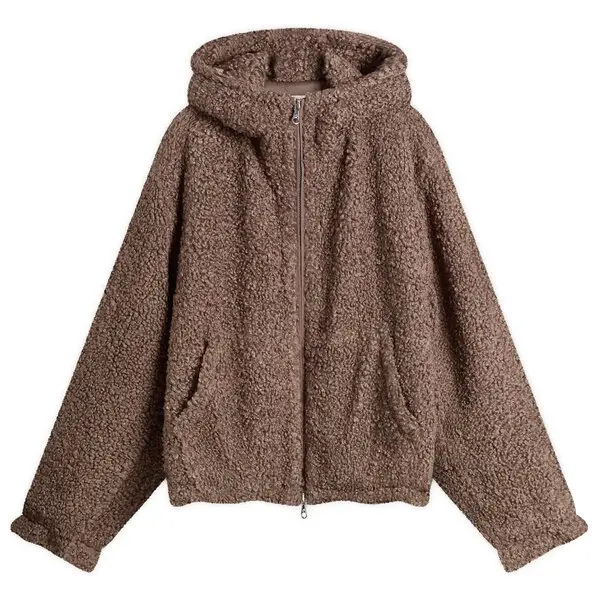 COLE BUXTON High Pile Zip Through - Brown