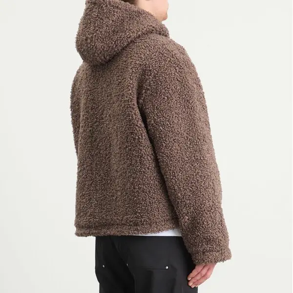 COLE BUXTON High Pile Zip Through - Brown