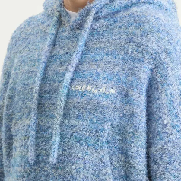 COLE BUXTON Boucle Hoodie - Blue