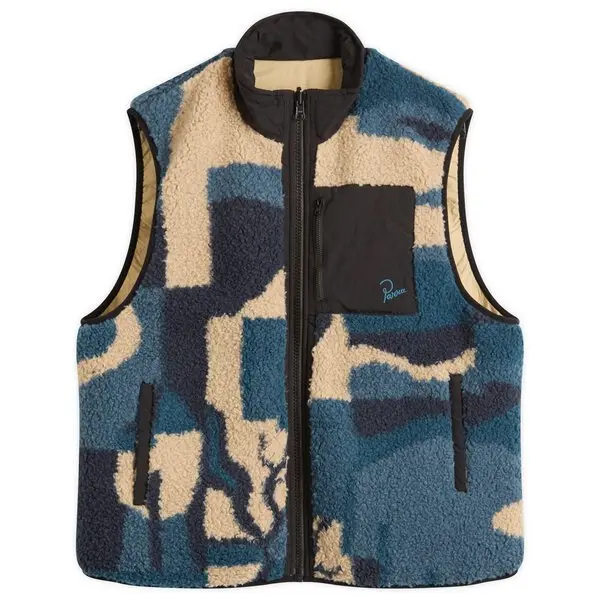 PARRA Infinite Bird Reversible Vest - Navy Blue