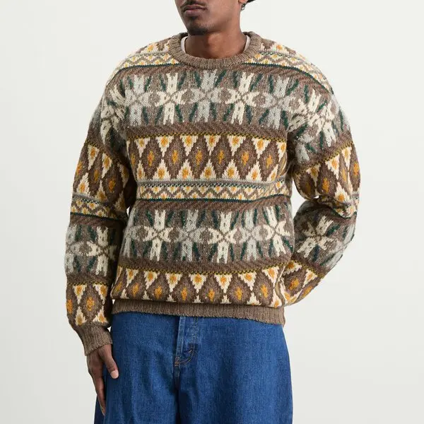 BEAMS Fair Isle Crew Neck Jumper