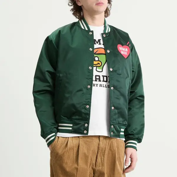 HUMAN MADE Nylon Stadium Jacket - Green