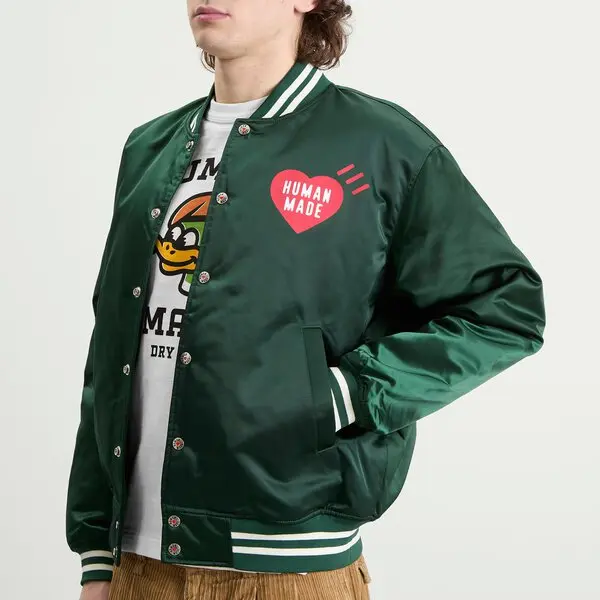 HUMAN MADE Nylon Stadium Jacket - Green