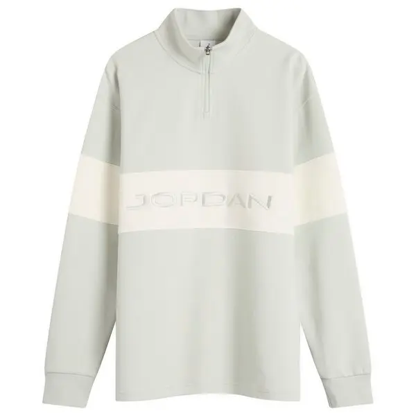JORDAN Golf Half Zip Top - Light Silver/sail